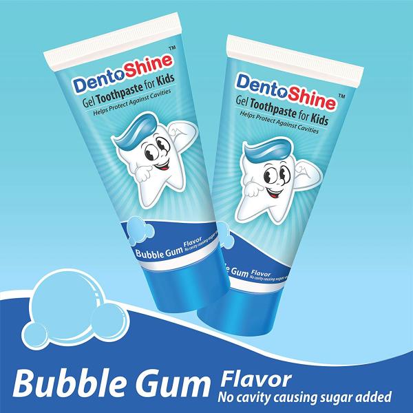 DentoShine Gel toothpaste for Kids Bubble Gum, Pack of 3 (80 g each ...