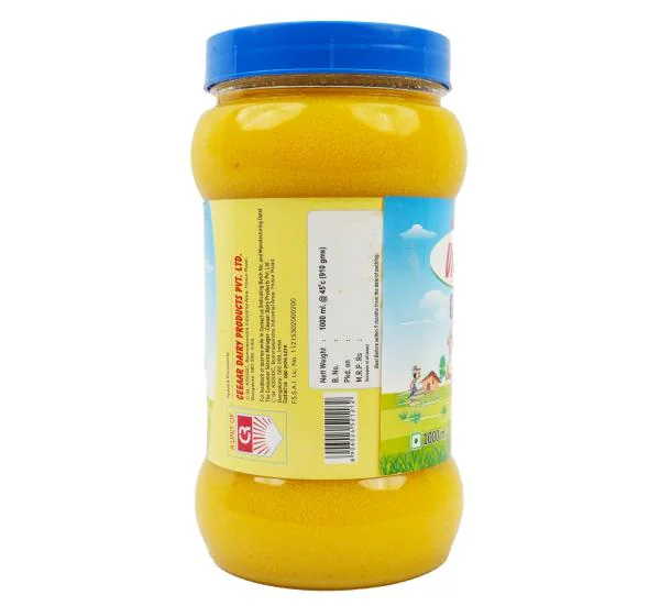 Vijay Pure Desi Ghee Jar 1 Ltr| For Better Digestion, Strong Bones ...