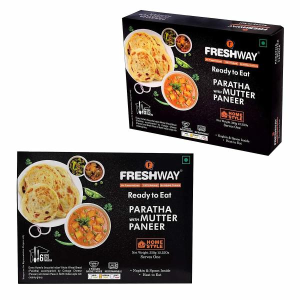 Freshway Ready To Eat Paratha with Mutter Paneer Combo Pack of 2 - JioMart