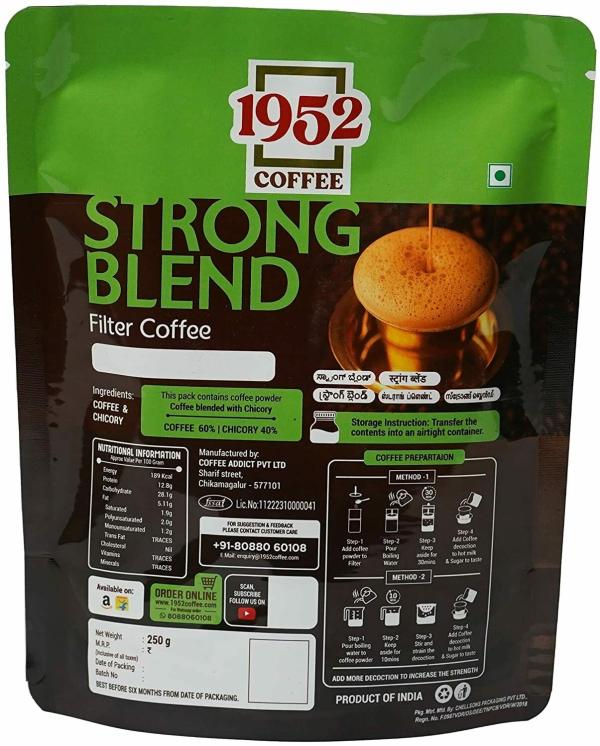 1952 Strong Blend South Indian Filter Coffee Powder - Blend of ...