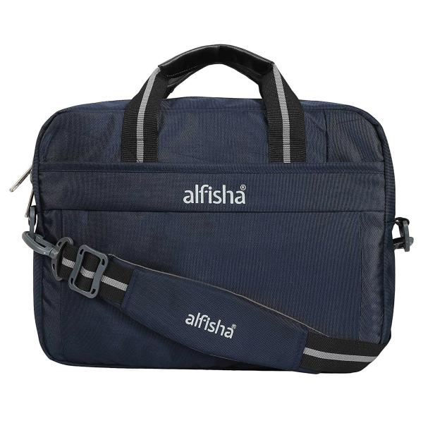 Alfisha Black And Navy Blue Laptop And Tablet Case Bag - JioMart
