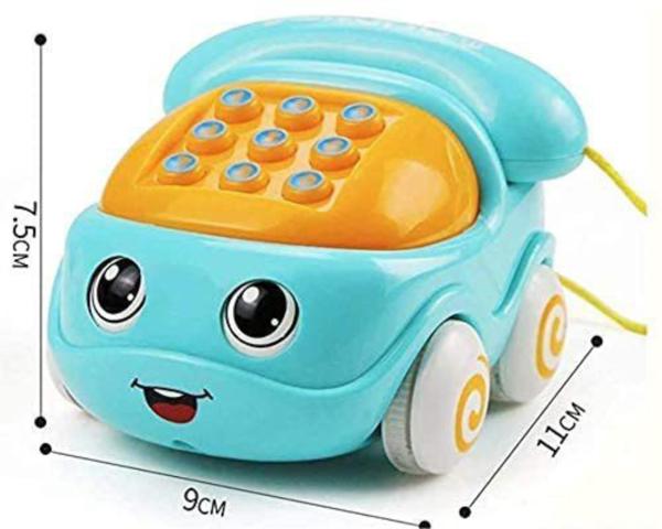 Playking Multicolor Plastic Friction Powered Pull Along Musical Phone ...