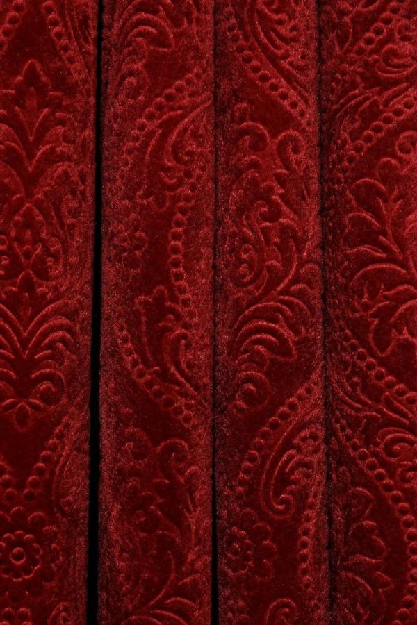 JARS Collections Set of 2 Emboss velvet suede Blackout Maroon Long Door ...