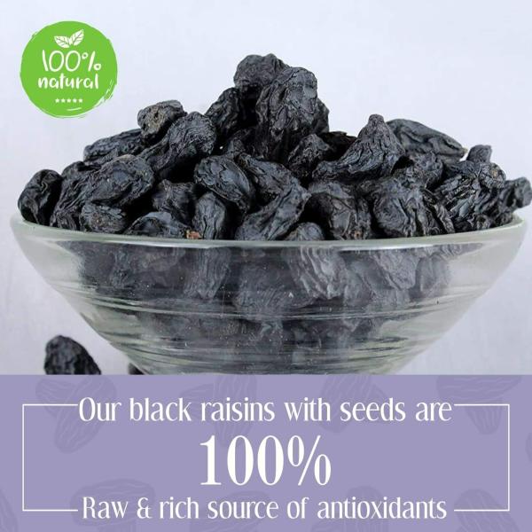 Bazana Dry Fruit Premium Seedless Long Black Raisins / Kali Kishmis 200 ...