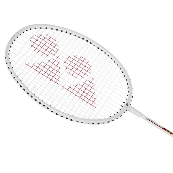 YONEX White Aluminum Badminton Racquet with Full Cover - JioMart