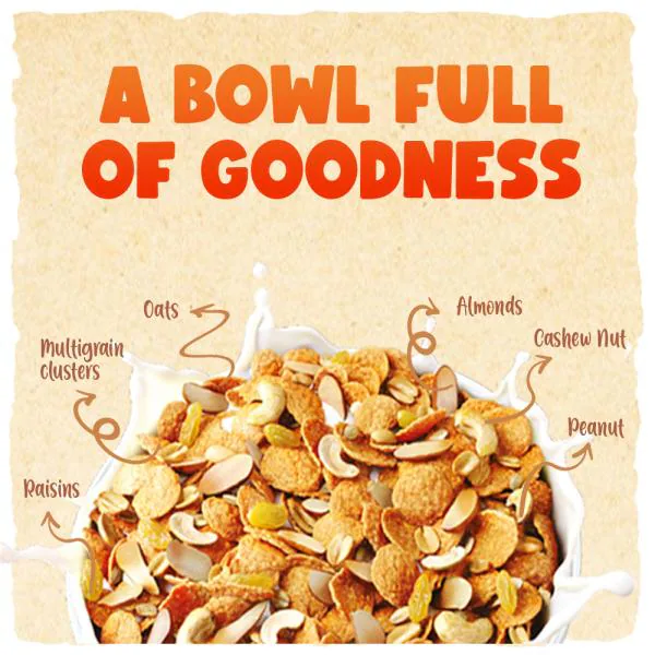 Manna Breakfast Multigrain Cereal for Kids 300g, Oats & Nuts, Millets ...