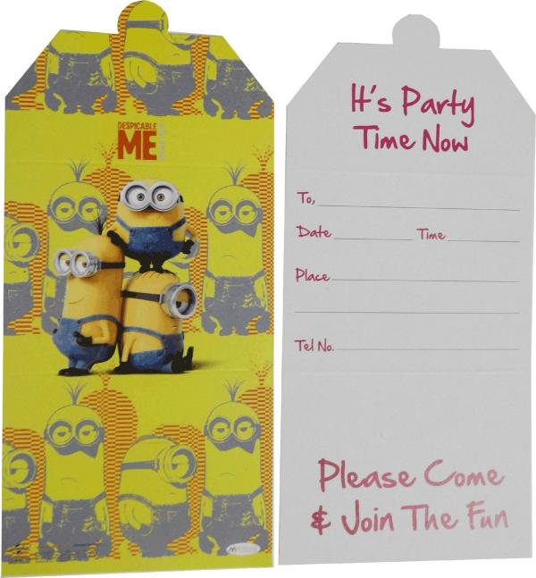 Themehouseparty Invitation Card Cartoon Print Birthday Party Supplies ...