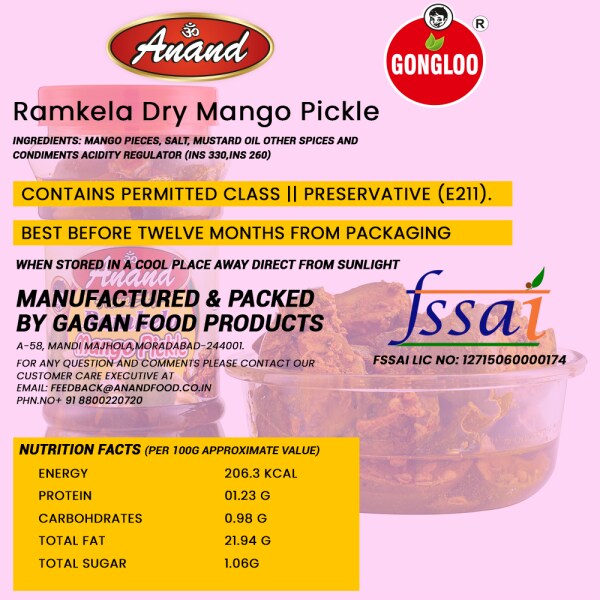 GONGLOO Homemade Ramkela Mango Pickle | Ready to Eat Aam ka Achar ...