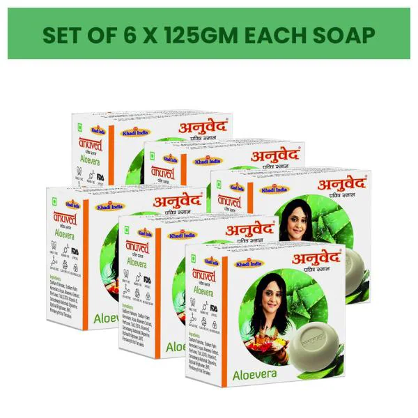 Anuspa - Aloevera - Herbal Soap (Set of 6) - JioMart