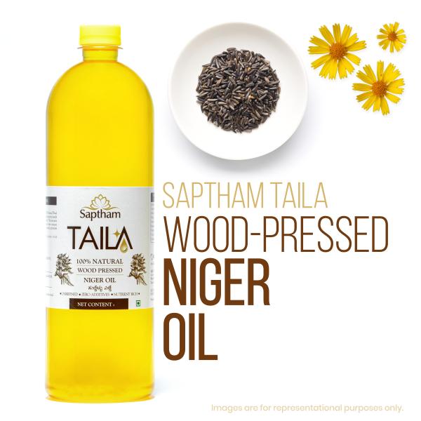 Saptham Taila 100% Wood Pressed / Cold Pressed Niger Oil PET Bottle (5 ...