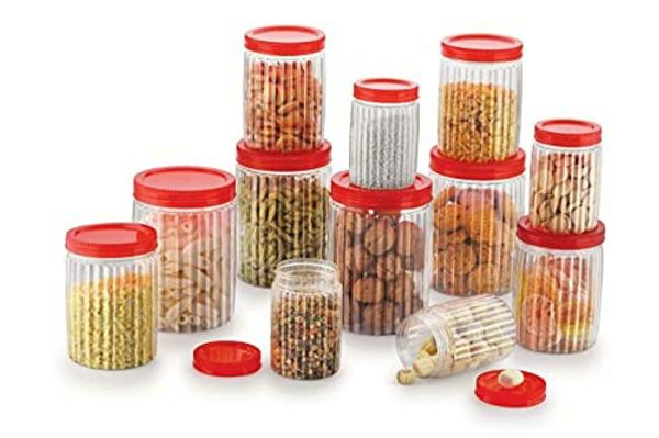 Korbox Airtight Red Plastic Storage Pet Container (Pack Of 12) - JioMart