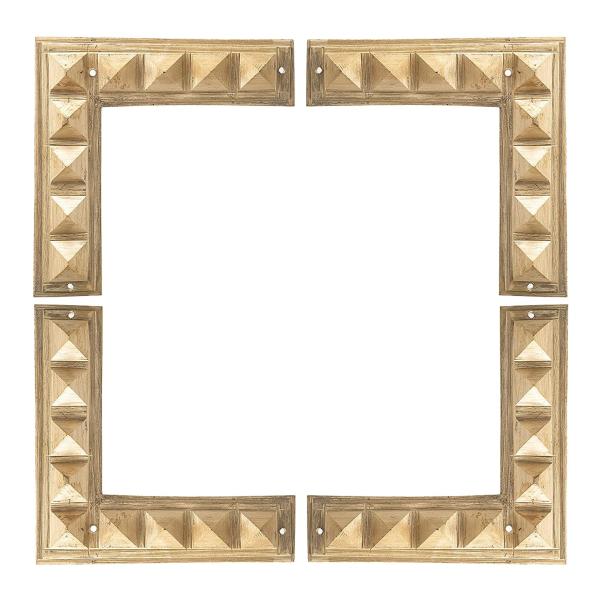 Kesar Zems Gold Brass Corner L Shape Strip with 9 Mini Pyramids Strip ...