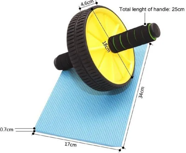 ShopiMoz Anti Skid Double Wheel Total Body AB Roller Exerciser for ...