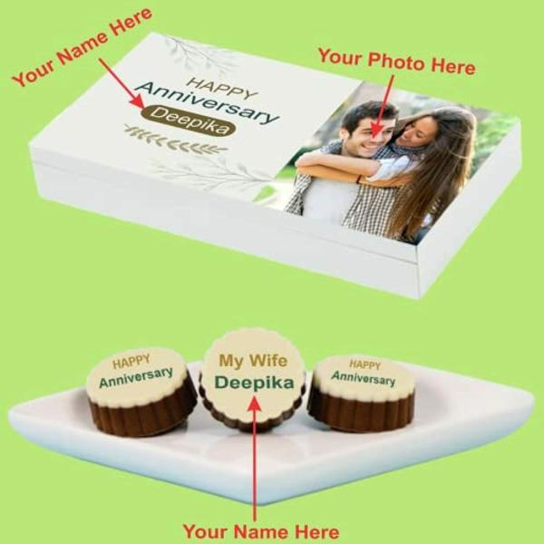 Ayatis Choco Customized Anniversary Chocolate Gift Box Pan 6 Pieces ...