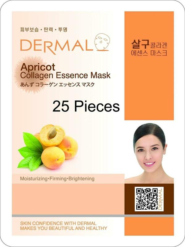 Dermal Apricot Collagen Essence Face Mask Sachets (Pack of 25) - JioMart