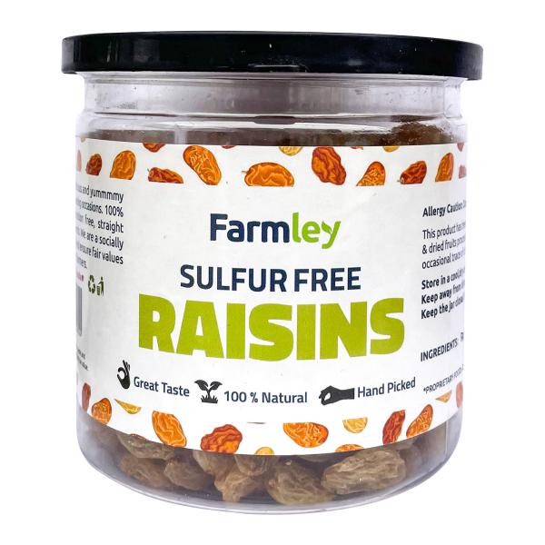 Farmley Sulfur Free Raisins (Kishmish) Jar (400 g) (Pack of 2- 200 g ...