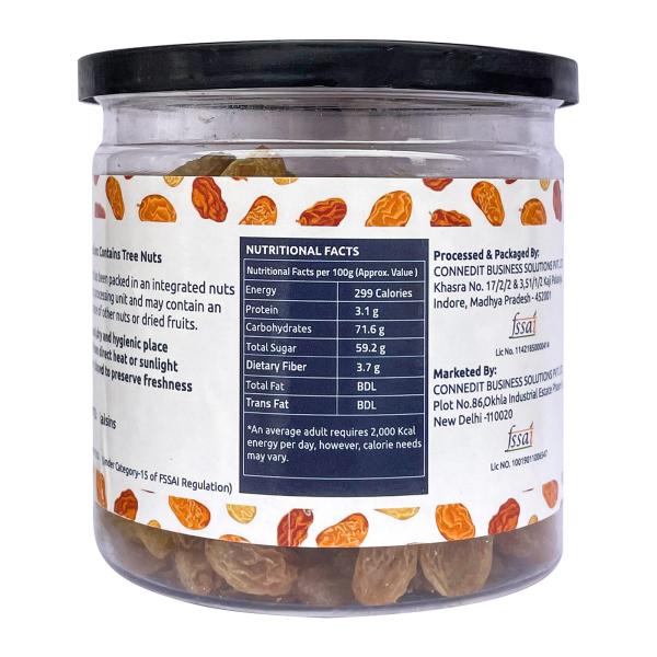 Farmley Sulfur Free Raisins (Kishmish) Jar (400 g) (Pack of 2- 200 g ...