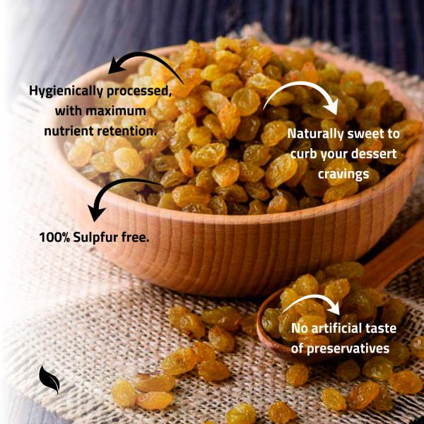 Farmley Sulfur Free Raisins (Kishmish) Jar (400 g) (Pack of 2- 200 g ...