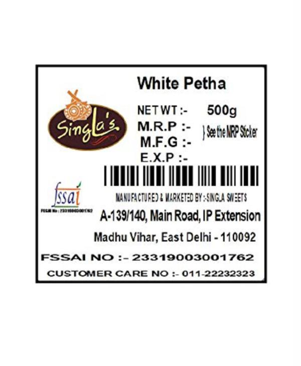 Singla Sweets White Petha 500G Box - JioMart