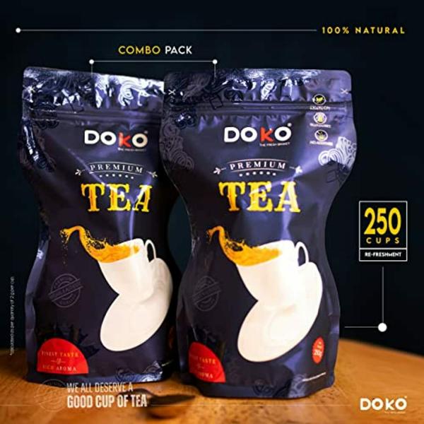 Doko Premium CTC Milk Tea - 250gm . Pack of 2 Natural Milk Tea . Pure Black Tea. - JioMart