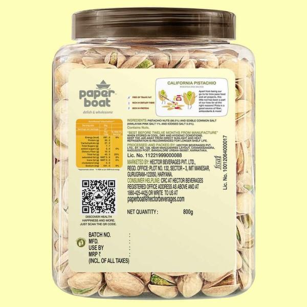 Paper Boat Premium California Pistachio | Salted Pista 800gm - JioMart