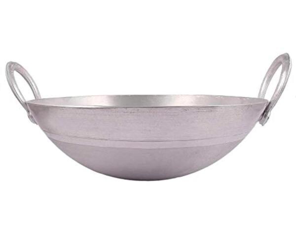 Super HK Silver Aluminium Kadai 2.5 L and 4 L (Pack of 2) - JioMart