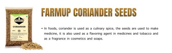 FARMUP Coriander Seeds, (Sabut Dhaniya | Whole Dhana, 500g Pack of 1 ...