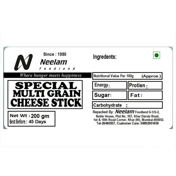 Neelam Foodland Multigrain Cheese Stick, 200G - JioMart