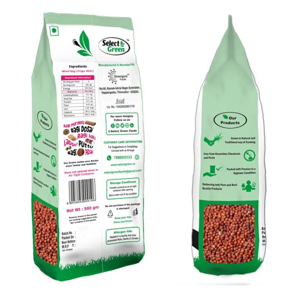 Select Green - Ragi Whole - 500g - Finger Millet - Ragi Sabut ...