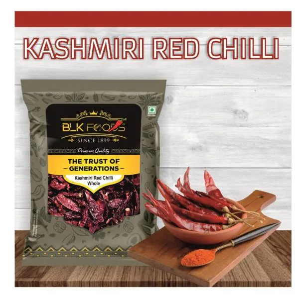 BLK Foods Daily Kashmiri Red Chilli Whole (Kashmiri Lal Mirch Sabut ...