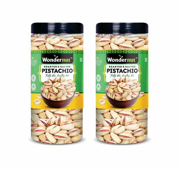 Wondernut Tasty and Salty Pistachios 500gm (250gm Pack of2) - JioMart