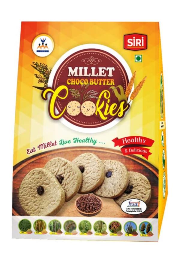 SIRI MILLETS Millet Choco Butter Cookie Vegetarian 200 g (pack of 5 ...