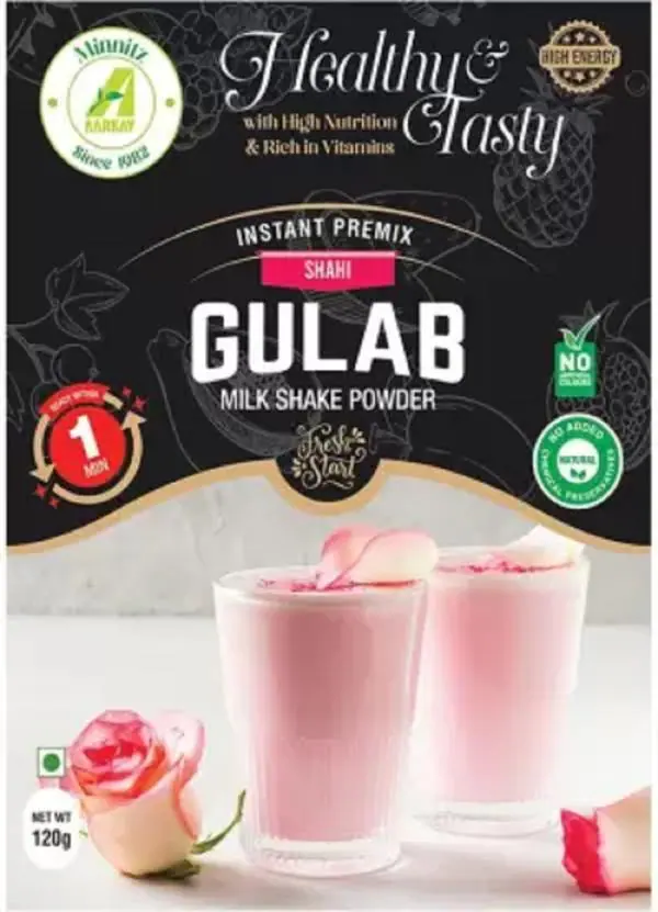 AARKAY Shahi Gulab (Rose)Premix Natural Instant High Protein Milkshake ...