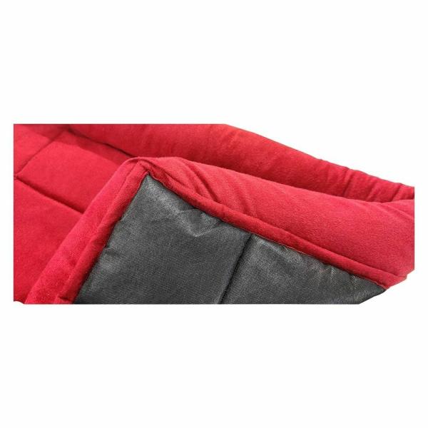 Hiputee Red Rectangular Soft Velvet Pad Bed For Dogs And Cats (S) - JioMart