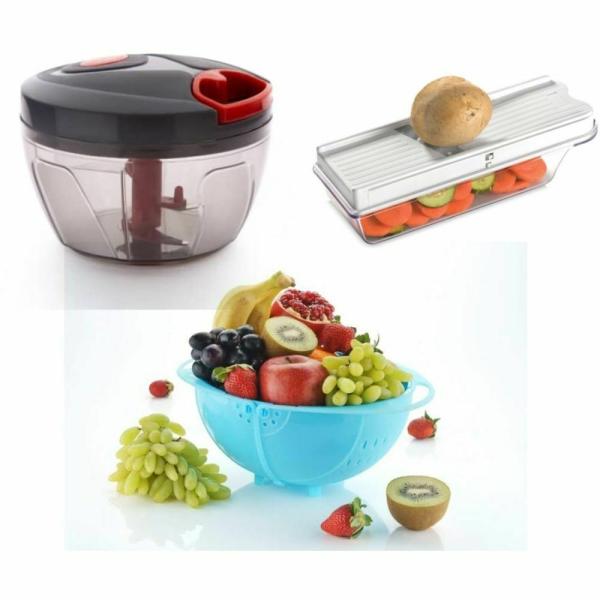ODD M EVEN Quick Handy Slicer, Chopper and Strainer Kitchen Tool Set ...