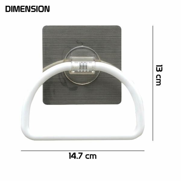 4tens Self-Adhesive Plastic Towel Holder Hanger for Bathroom Kitchen ...