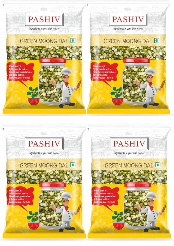 PASHIV (UNPOLISHED) GREEN MOONG DAL | PACK OF 4 (500GMS*4) - 2KGS - JioMart
