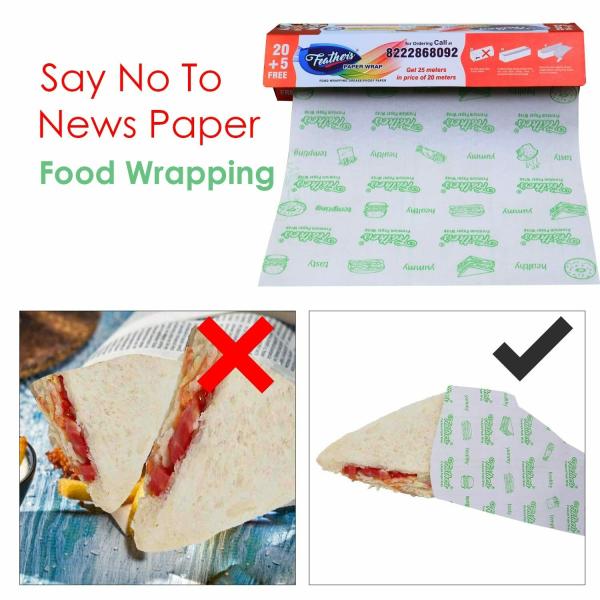 Feather's Premium Quality Multipurpose Food Wrapping Paper Bacteria ...