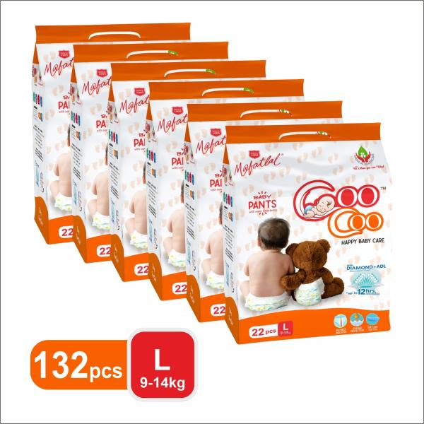 Coo Coo Baby Pullup Diaper Pants - L (132 Pieces) - JioMart