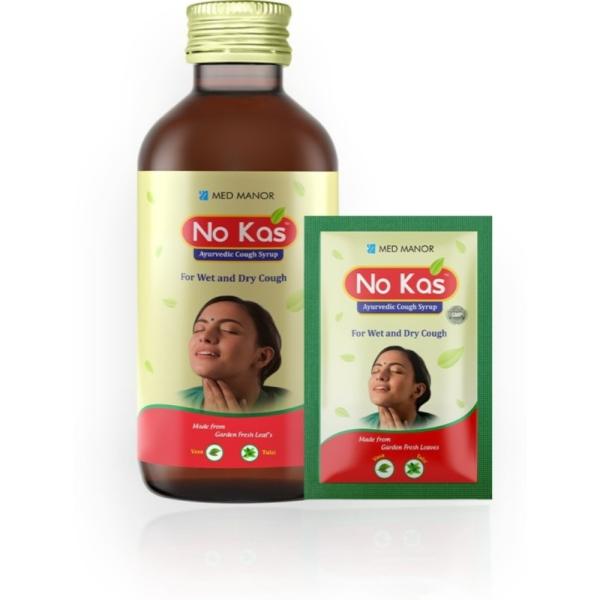 MEDMANOR NO-KAS Cough Syrup 100ml Plus Syrup Sachets 5 ml each Pack of ...