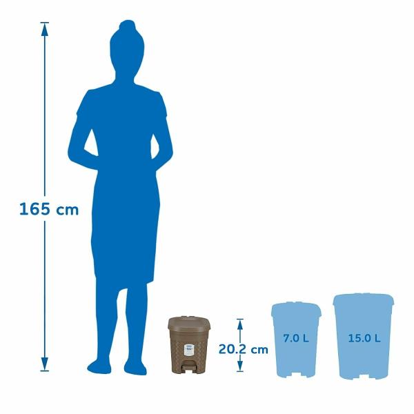 Kolorr Stitch Pedal Waste Bin Modern Design Trash Can Plastic Dustbin ...