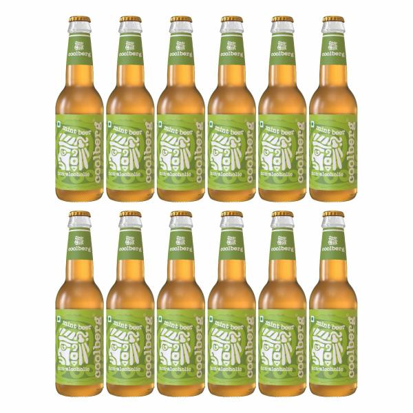 Coolberg Mint Non-Alcoholic Beer 330ml Glass Bottle - Pack of 12 (330ml ...
