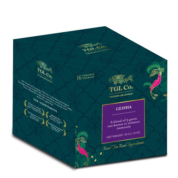 TGL Co. Geisha Green Tea, 16 Tea Bags with Green Sencha Tea, Green ...