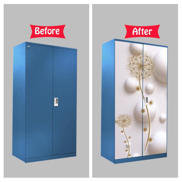 WallWear Almirah Stickers | Self Adhesive Almirah Door Sticker ...
