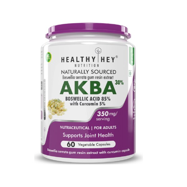 HealthyHey Nutrition AKBA with 85% Boswellic Acid and Curcumin ...