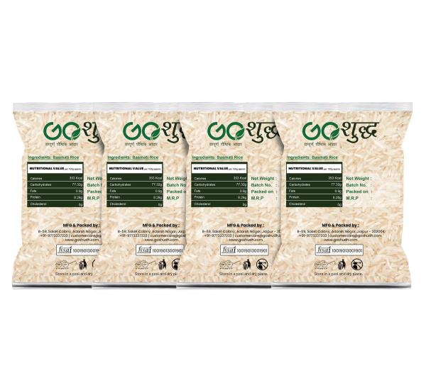 Goshudh Best Quality Basmati Rice -1Kg Each (Pack Of 4) Basmati Chawal ...
