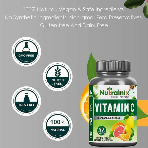 Nutrainix Vitamin C 1000mg Plant Based 90 Vegetarian Tablets - JioMart