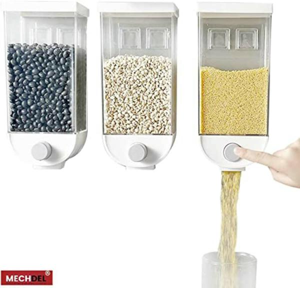 Mechdel Multicolor ABS Plastic Push Button Wall Mount Container (Pack ...