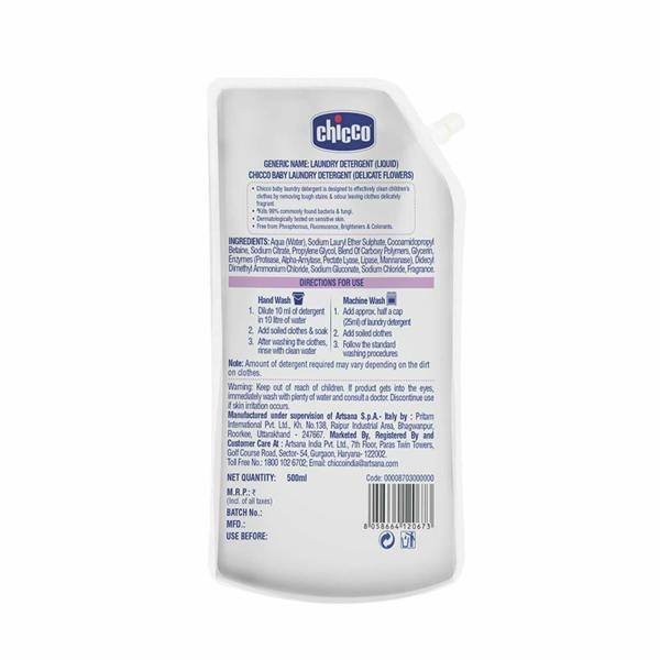 Chicco Laundry Detergent Delicate Flowers 1000 ml Bottle And 500 ml ...