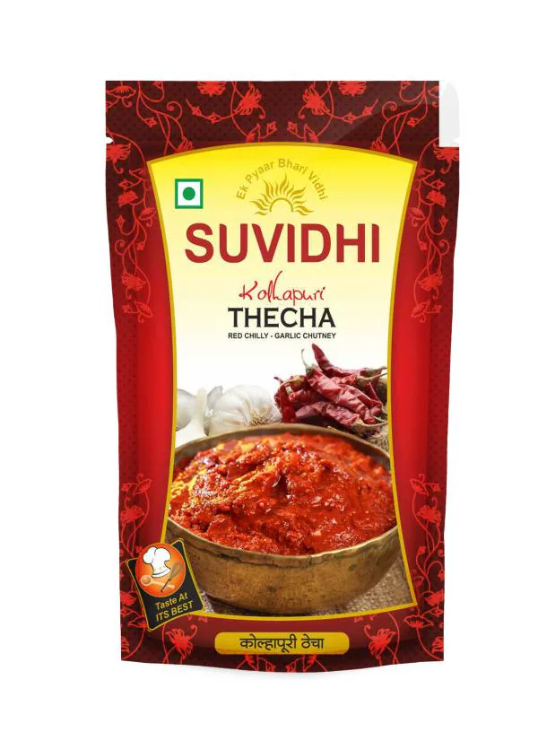 Suvidhi Kolhapuri thecha 100gm and suvidhi red Chilli thecha 100gm ...